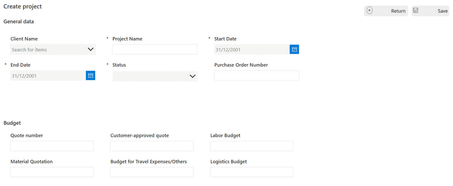 Power Apps Project Profitability App